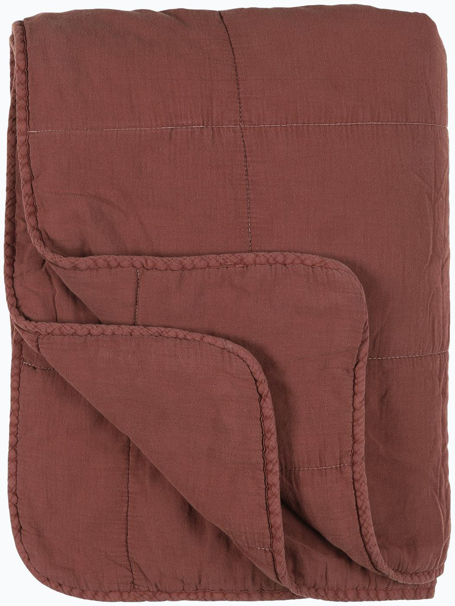Washed Cotton Quilt in Rust – James & May